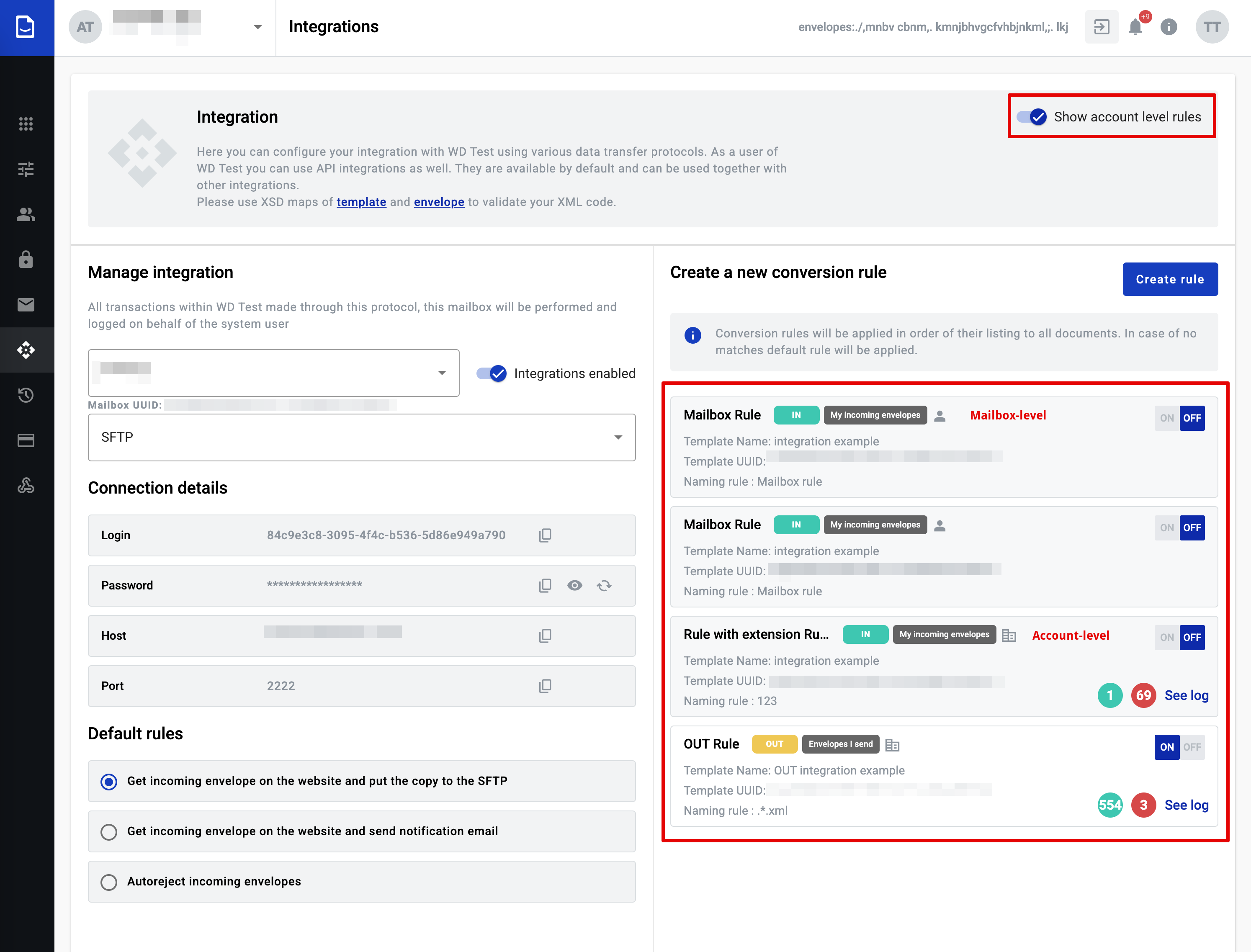 Integrations page — WhiteDoc documentation